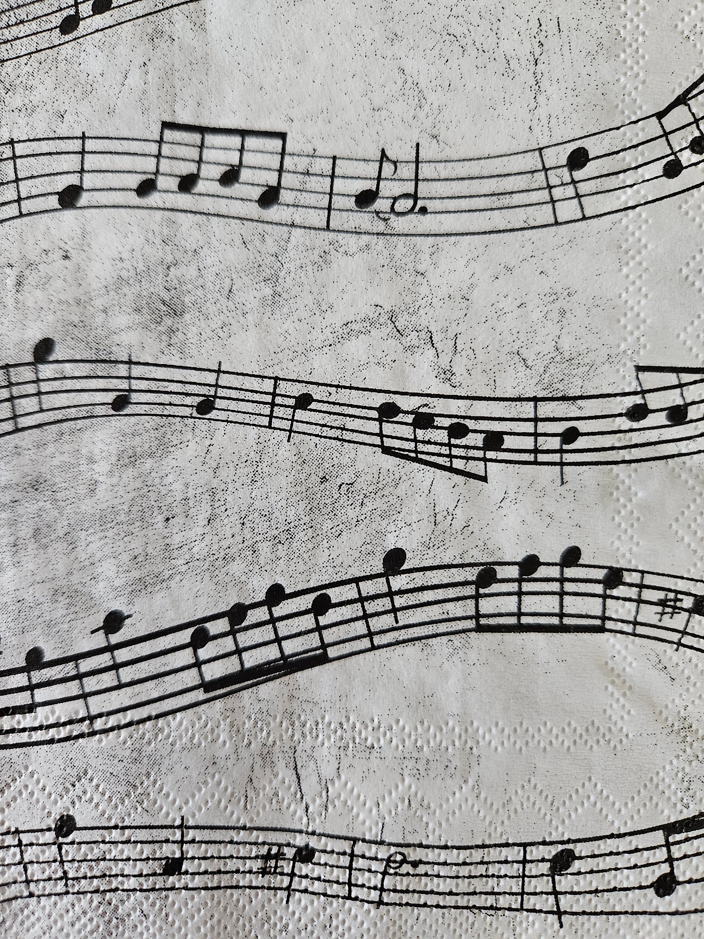 Music Notes COCKTAIL SIZE Paper Napkin for DECOUPAGE - Set of (2 ...