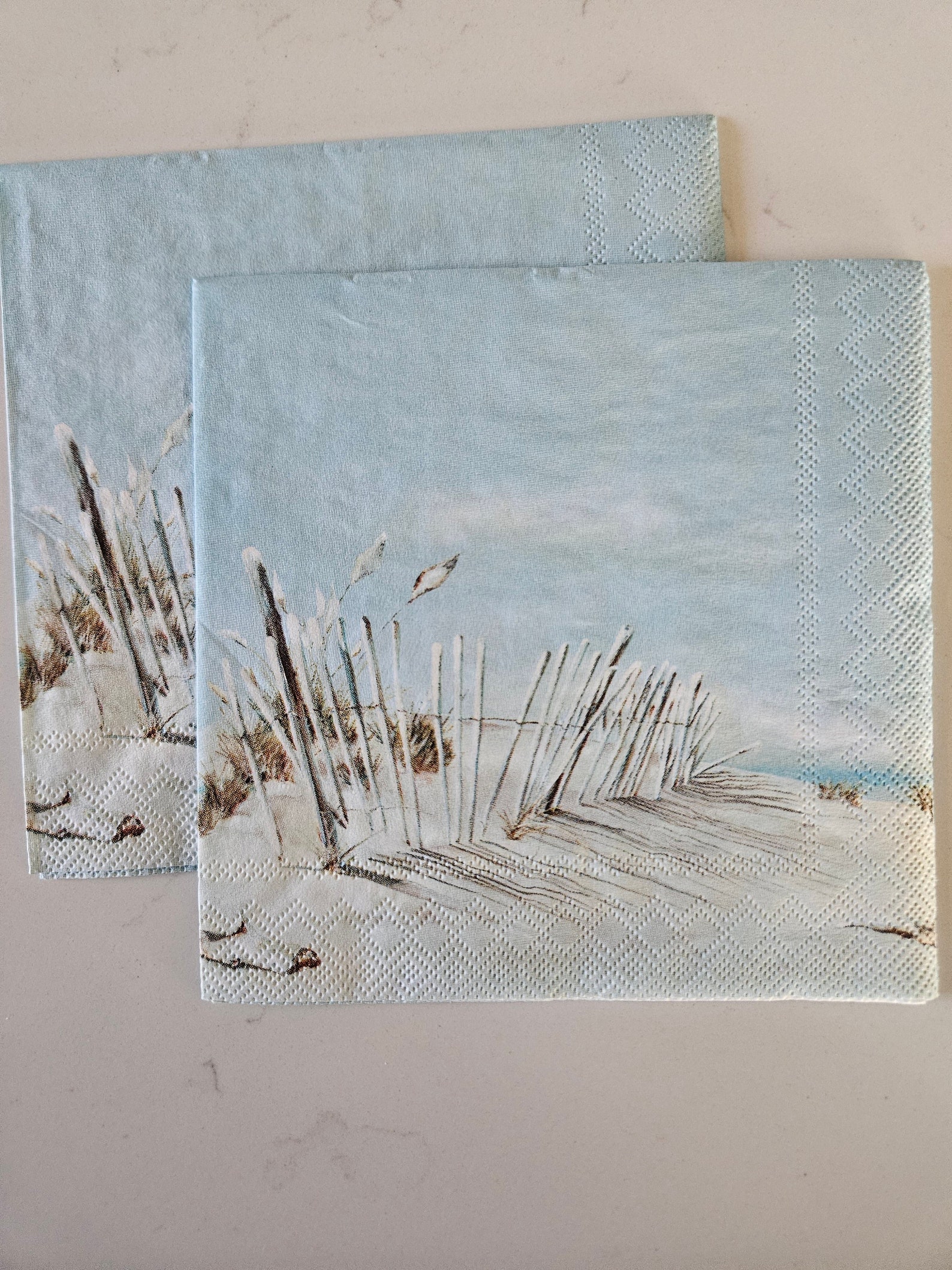 Beach Life DECOUPAGE Napkin - Set of 2 Individual Napkins - COCKTAIL ...