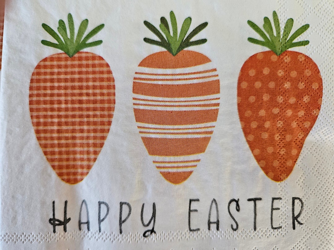 Carrot Patch COCKTAIL SIZE Napkin - Set of (2) Individual Napkins - for ...