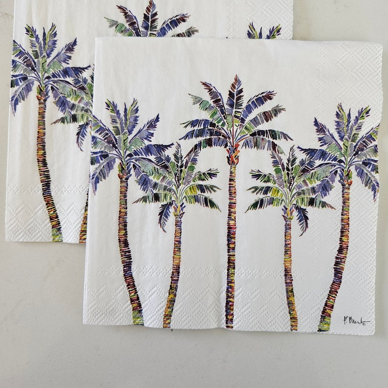Palm Tree Napkin - Etsy