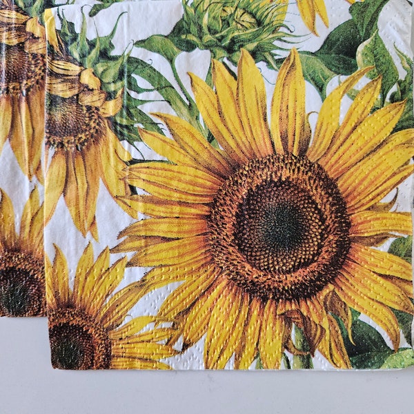 Sunflower Napkins - Etsy