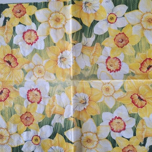 Daffodil Field DECOUPAGE Napkin - Set of 2 Individual Napkins ...
