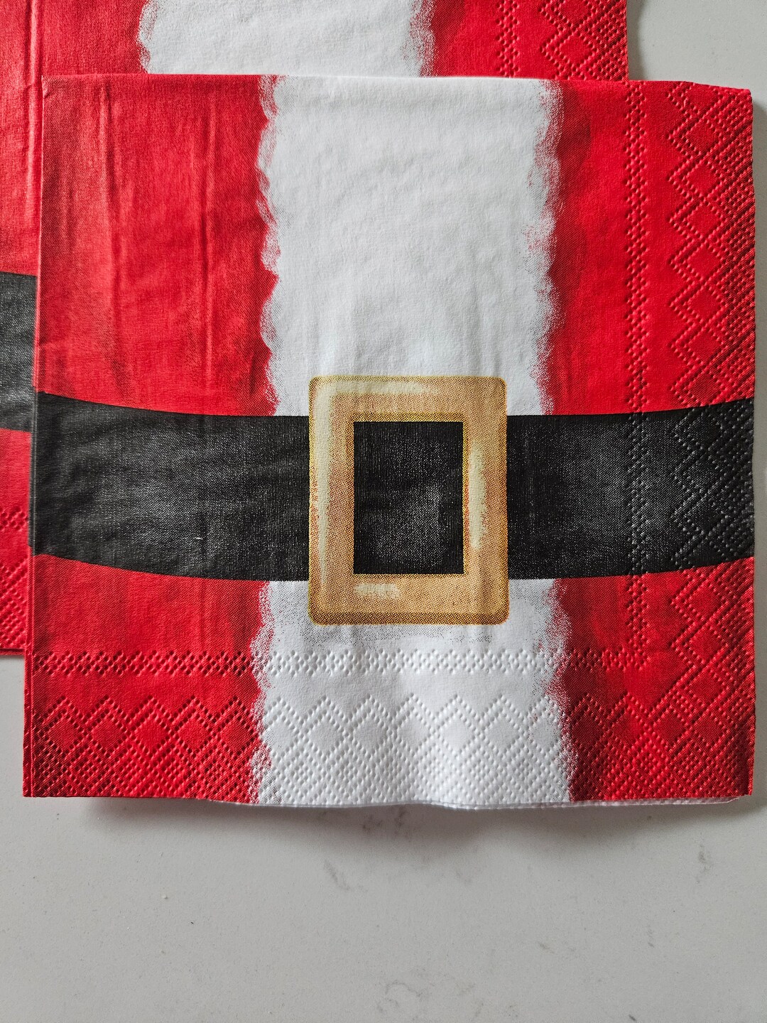 Santa Suit COCKTAIL SIZE Napkin for DECOUPAGE - Set of (2) Individual ...