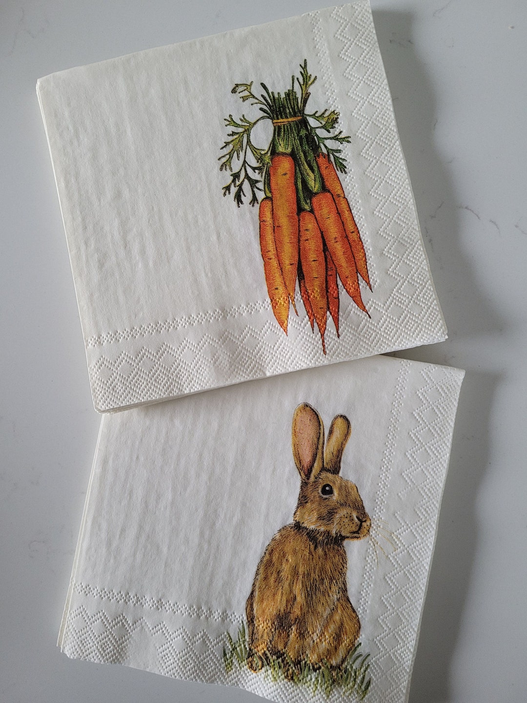 Carrots and Eddie COCKTAIL SIZE Napkins for Crafting, DECOUPAGE - Set ...
