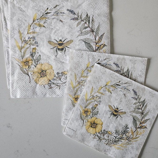 Bee Napkins - Etsy