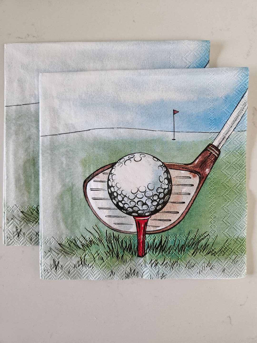I Love Golf COCKTAIL SIZE CRAFTING Paper Napkin (set of 2 Individual ...