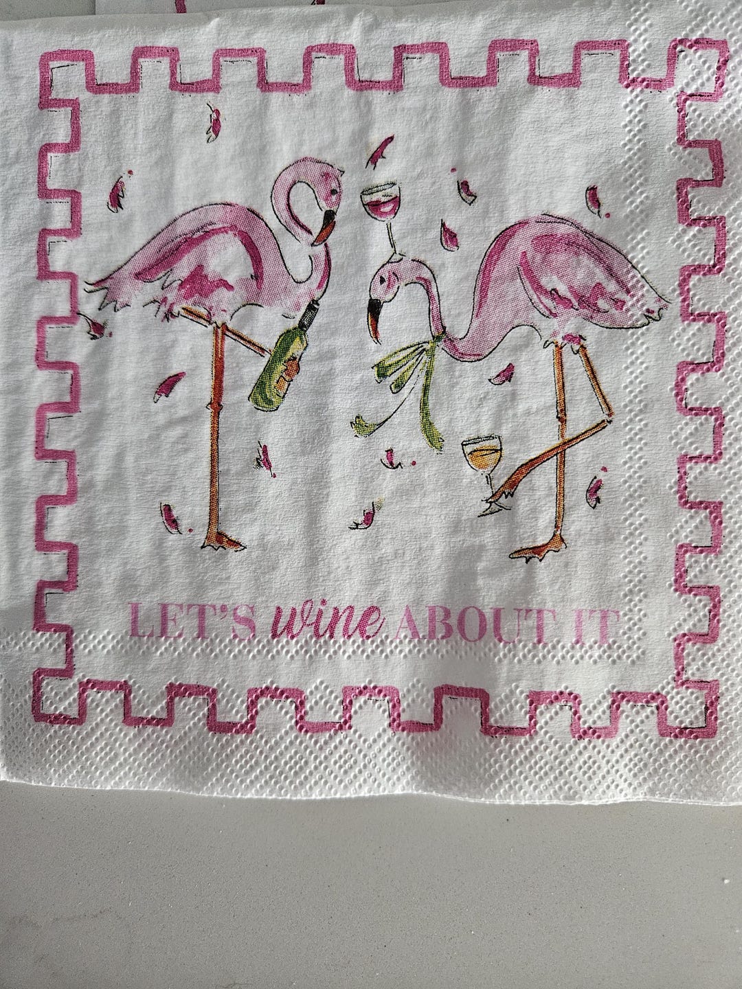 Wine About It DECOUPAGE Napkin - Set of 2 Individual Napkins - COCKTAIL ...