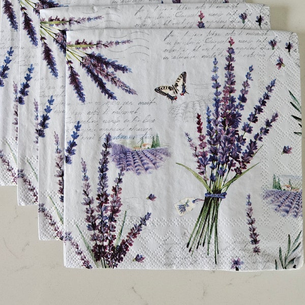 Lavender Napkins - Etsy