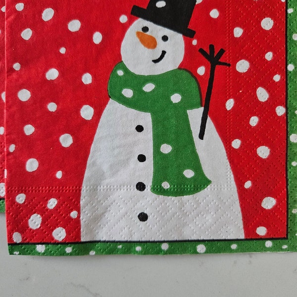 Snowman Napkins - Etsy