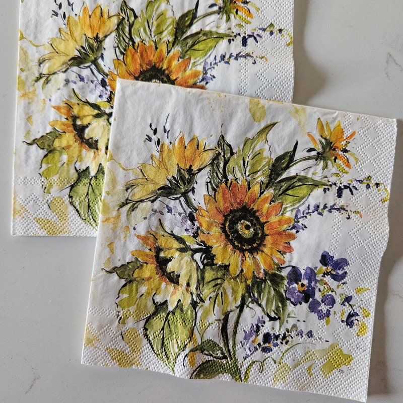 Sunflower Napkins - Etsy