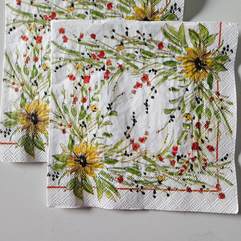 Sunflower Napkins - Etsy
