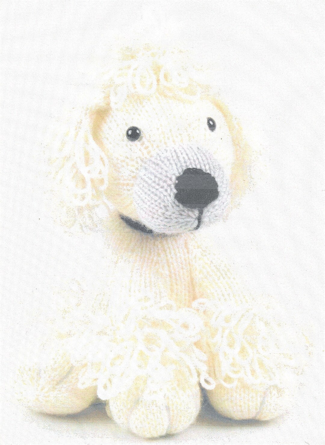Poodle Puppy Knitting Pattern Toy Dog - Etsy