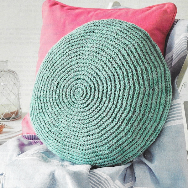 Round Crochet Cushion - Etsy