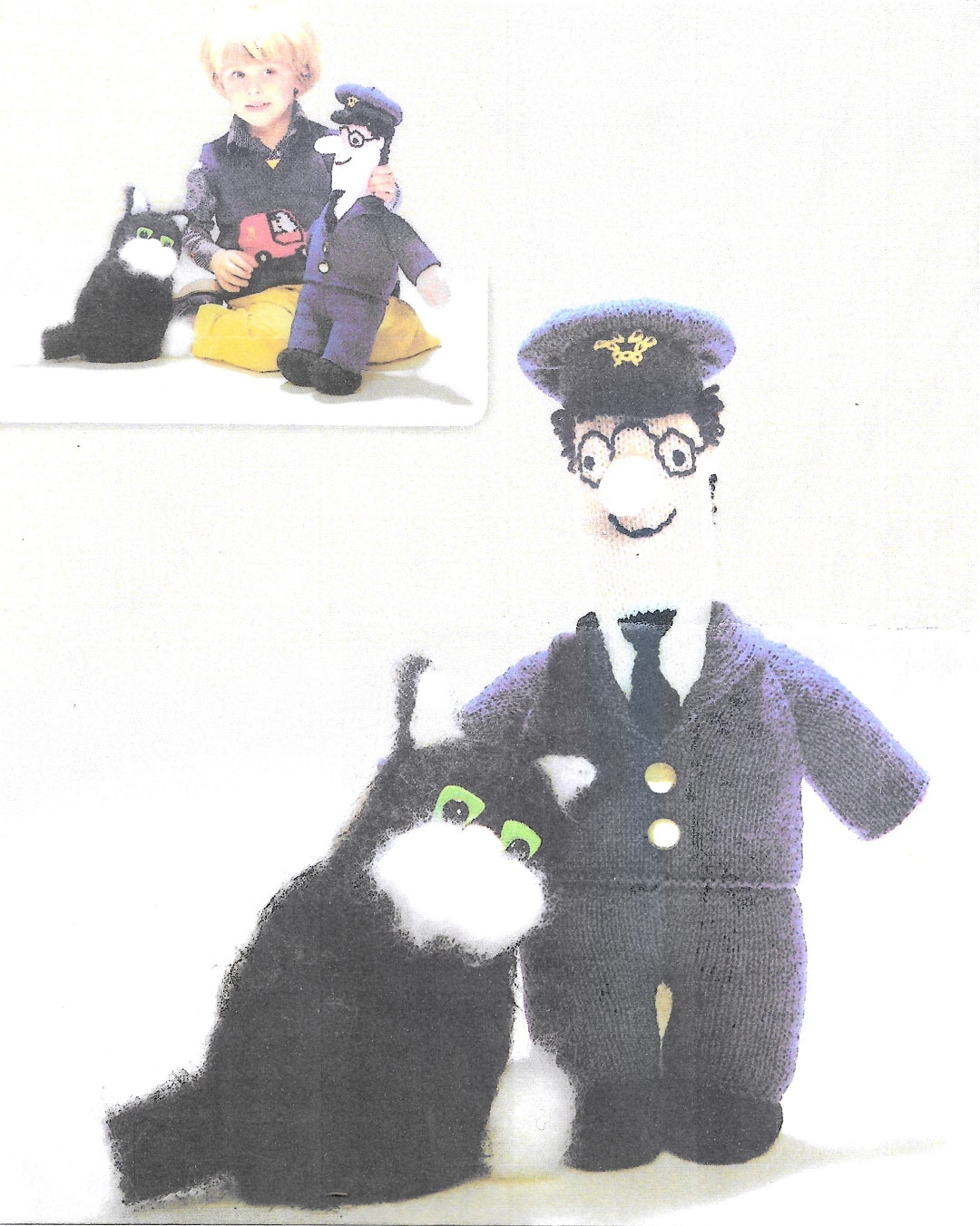 Postman Pat and His Cat Knitting Pattern - Etsy
