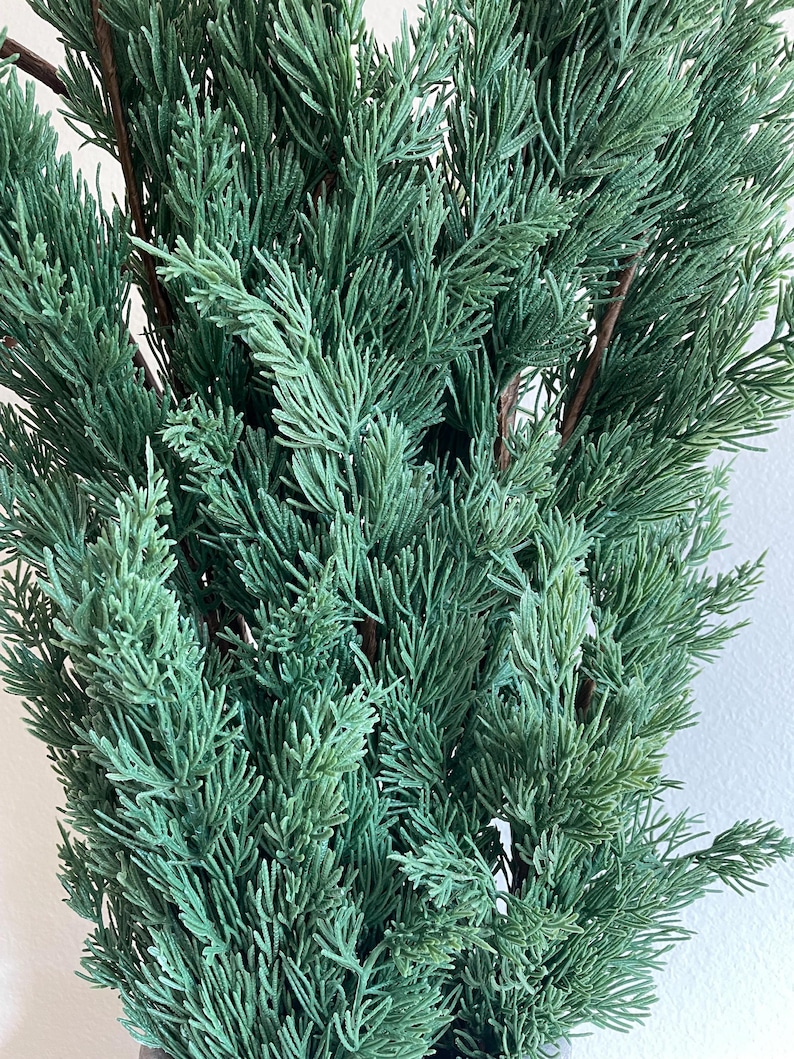 Sets of 21" Real Touch Christmas Cedar Cypress Pine Stems Branch Picks ...