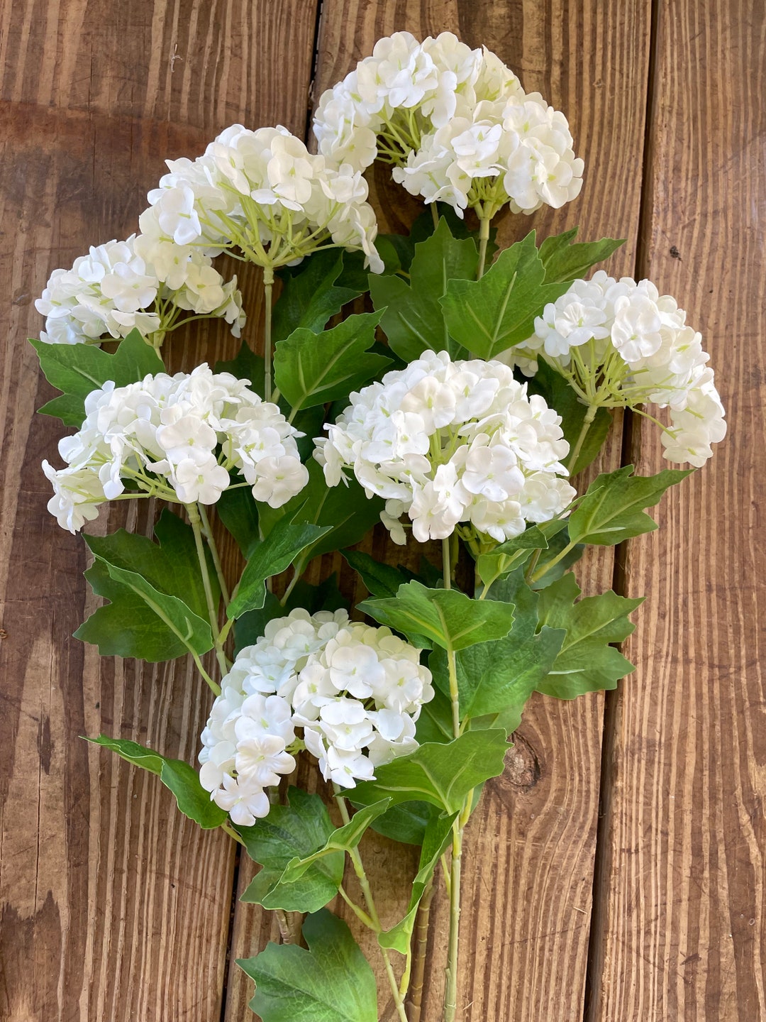Real Touch Viburnum Snowball Hydrangea Stems 27" Tall Wedding Event ...