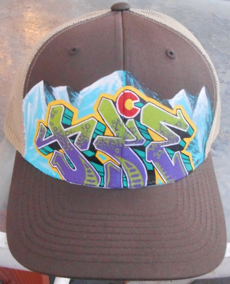 Custom Graffiti Hats Snapback Cap Trucker Style Spray Paint Artwork - Etsy