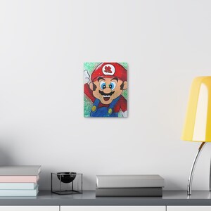 Mario Spray Paint Artwork Fan Art Canvas Gallery Wrap 8x10 16x20 - Etsy