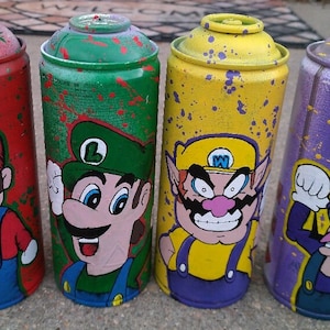 Super Mario Bros Spray Paint Can Artwork - Etsy