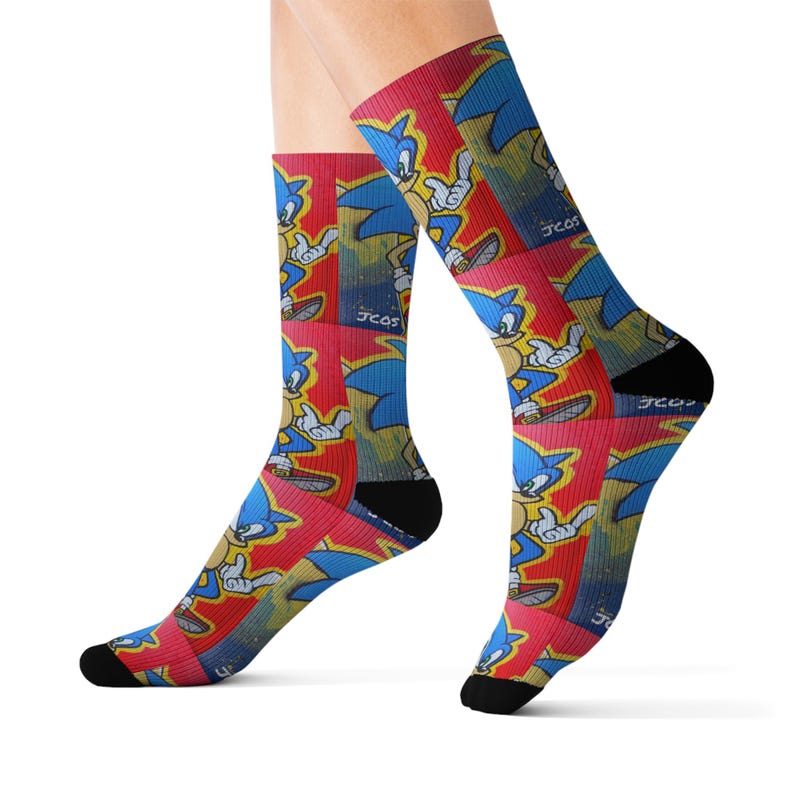 Shadow Hedgehog Socks - Etsy
