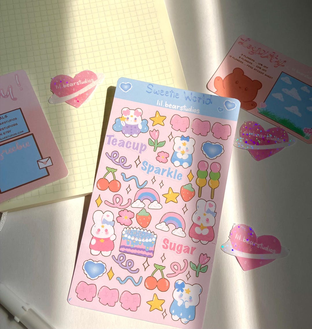 Sweetie World Sticker Sheet | Kawaii Stickers | Deco Stickers ...