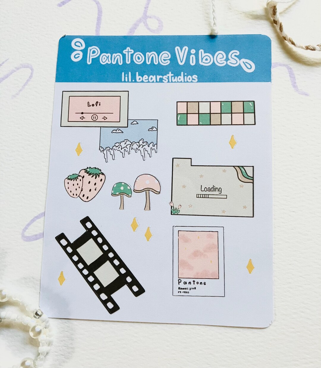 Pantone Vibes Sticker Sheet Aesthetic Stickers Journal Stickers Gift ...