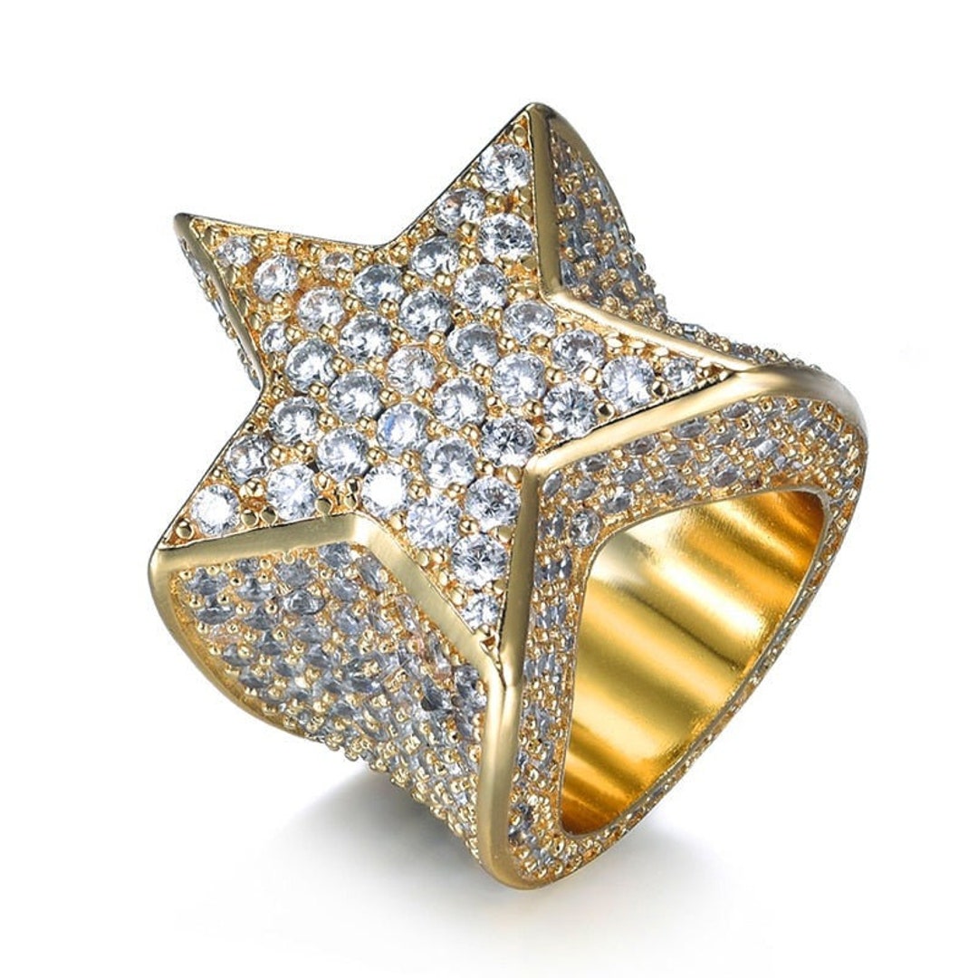 New Iced Out Super Star Rings for Men/women - Etsy