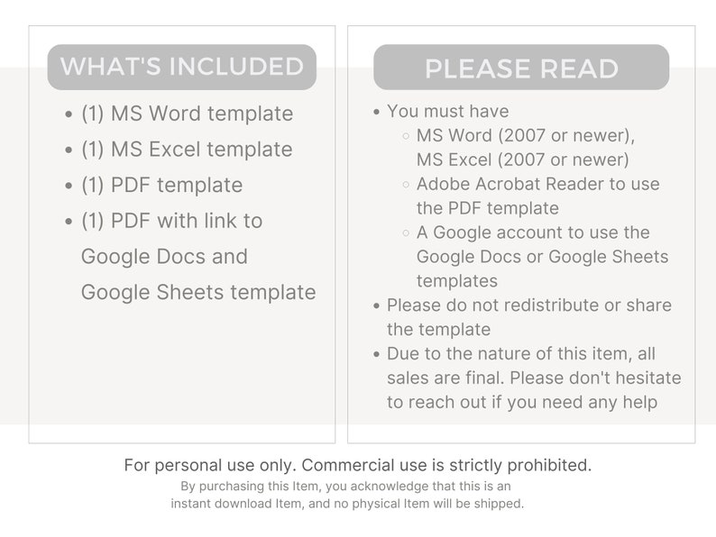 Business Order Form Template | Editable PDF, Word, Excel (digital ...