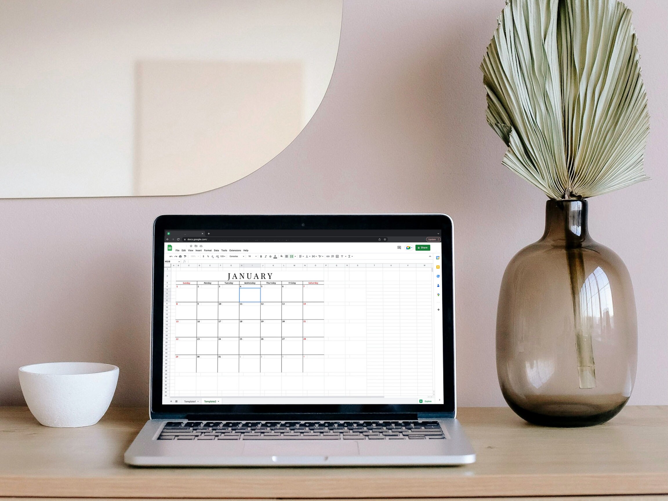 Customizable Calendar Template | Editable Excel, Google Sheets (digital ...
