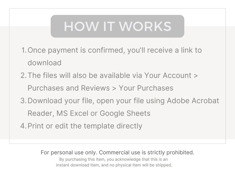 Bill Tracker || Editable Pdf/google Sheets/excel Template, Customizable ...