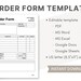 Order Form Template || Editable Pdf/word/excel/google Docs/google ...