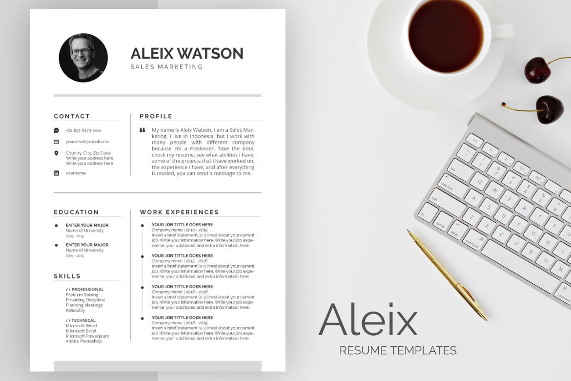 Aleix Resume Template | Professional and Editable CV Template | CV ...