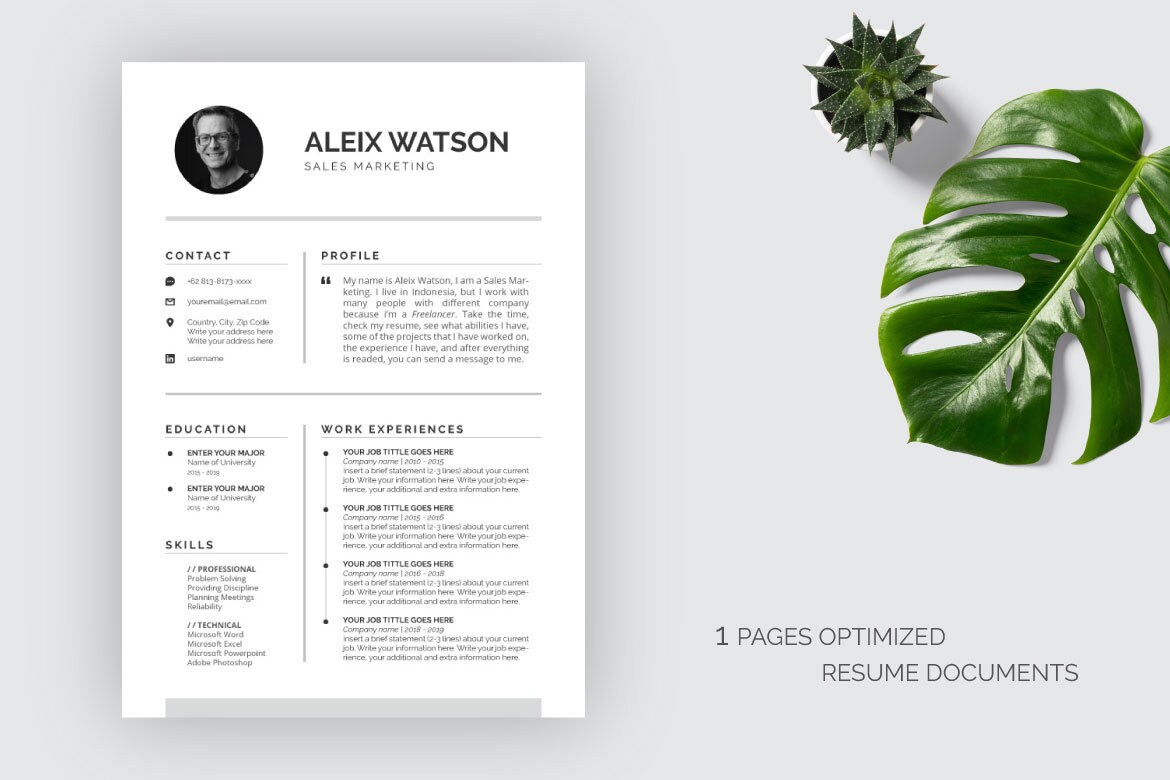 Aleix Resume Template | Professional and Editable CV Template | CV ...