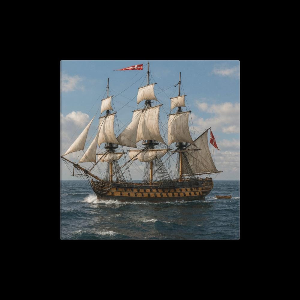 Maritime Canvas HDMS Holsteen – Danish 60-gun Ship of the Line ...