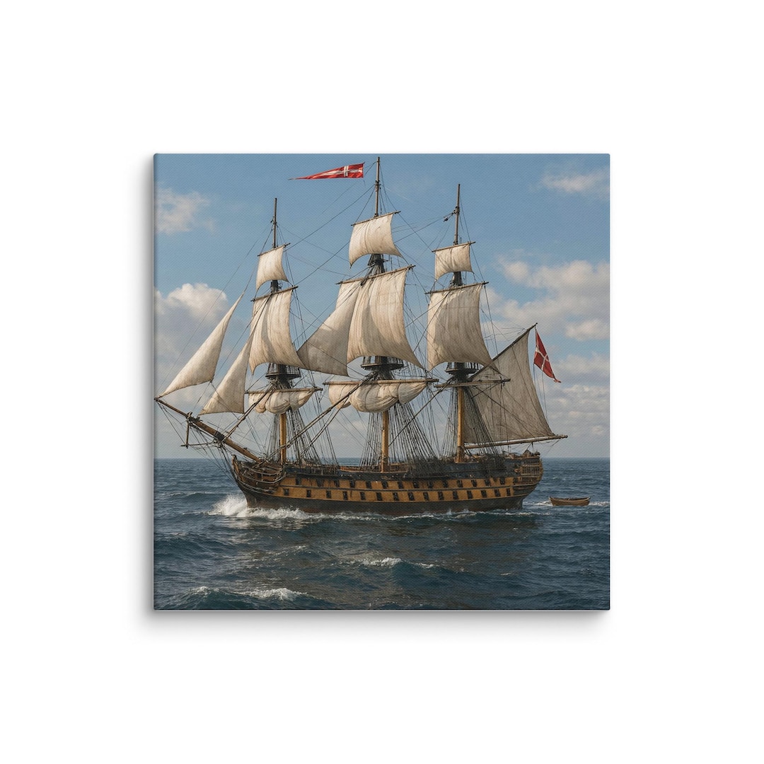 Maritime Canvas HDMS Holsteen – Danish 60-gun Ship of the Line ...