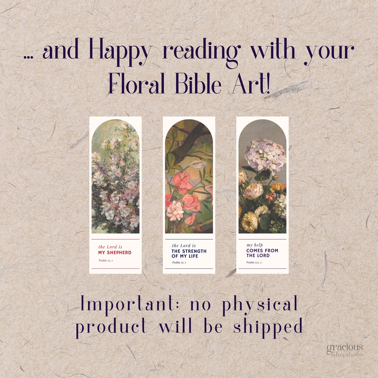Printable Bookmarks Psalms Blessings Flower Painting Set - Etsy