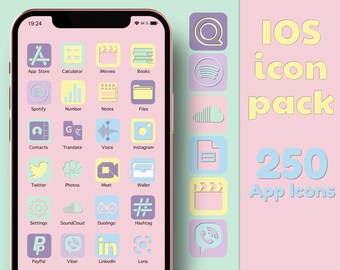 Colorful Ios 16 App Icon Pack With 50 Aesthetic Icons iPad - Etsy