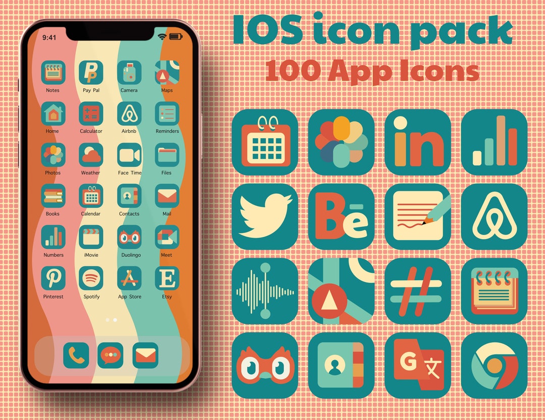 Retro Ios 16 App Icon Pack With 100 Aesthetic Icons | iPhone and iPad ...