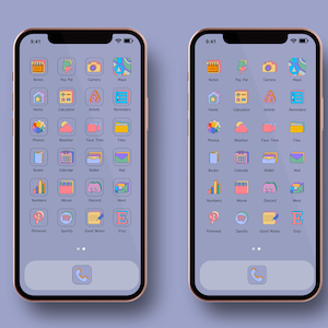 Colorful Ios 16 App Icon Pack With 50 Aesthetic Icons | iPad and iPhone ...
