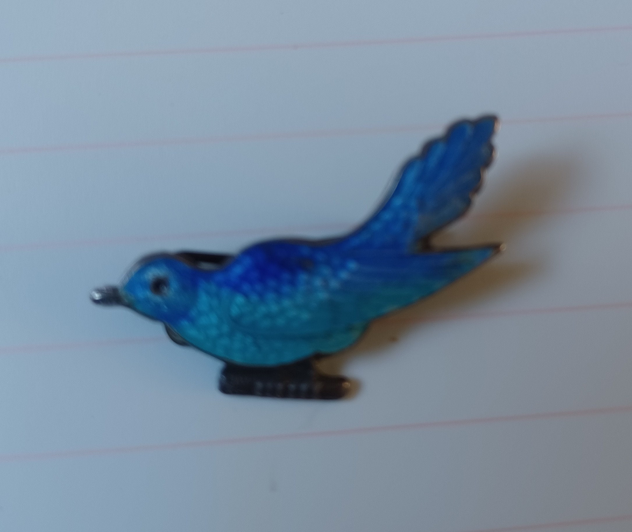 Vintage 1930s Sterling Silver Enamel Bluebird Brooch by Basse Taille - Etsy