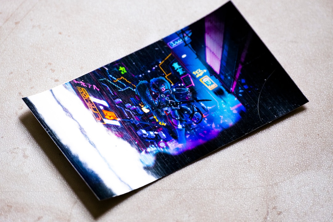 Neon City - Cyberpunk-inspired Glossy Waterproof Anime Sticker Car ...