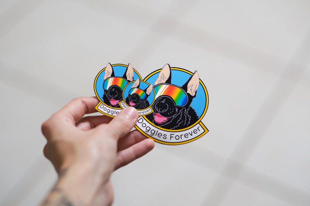 Doggles Forever DOD Login Dog - Sticker - Etsy