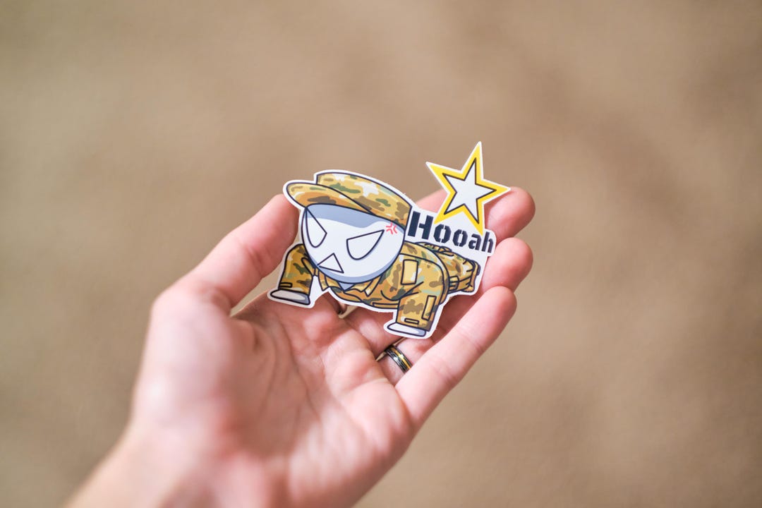 Hooah - Army Military Meme Sticker - Etsy