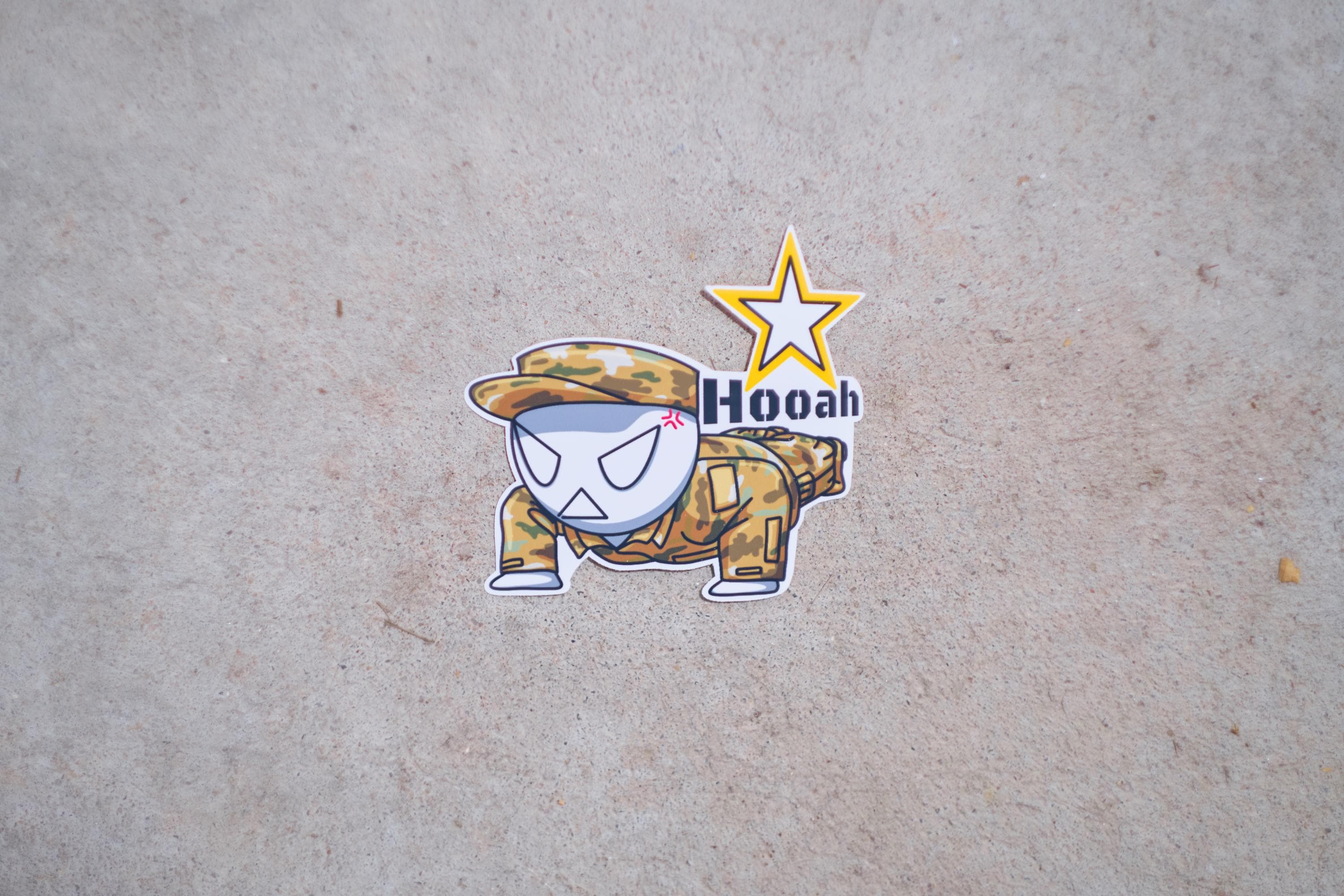Hooah - Army Military Meme Sticker - Etsy