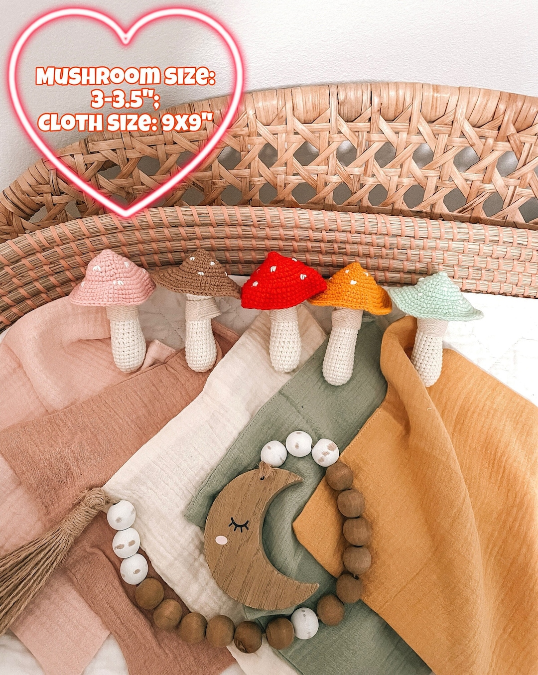 Personalized Baby Mushroom Lovey, Baby Gift, Baby Shower Toy, Baby Toy ...