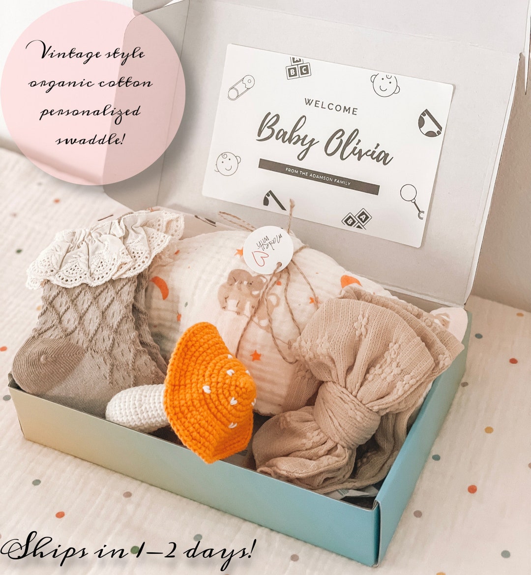 New Baby Gift Box • Personalized Baby Gift Set • Baby Shower Gift ...