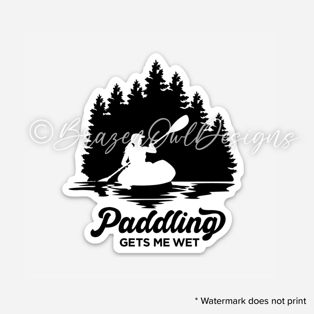 Kayaking Vinyl Sticker | Kayak Sticker | Outdoors Stickers | Water ...
