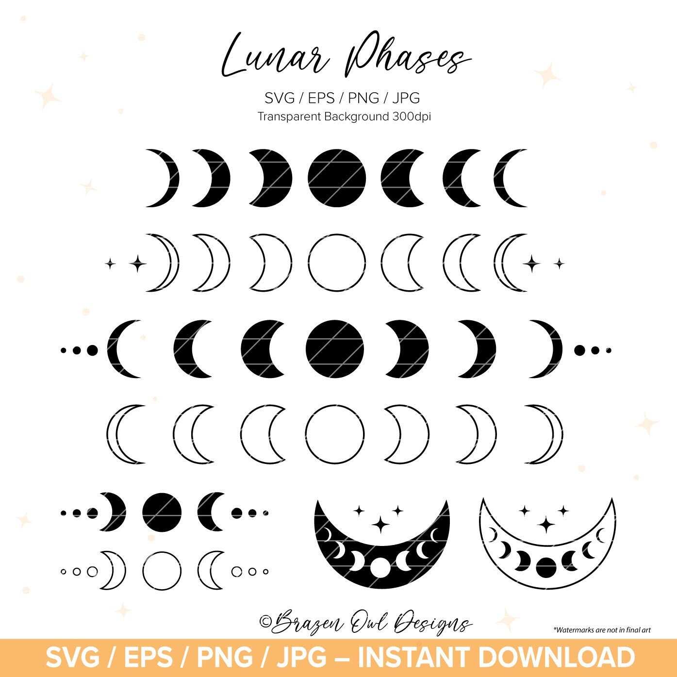 Moon Phase SVG | Moon SVG | Cricut and Silhouette | Boho Svg | Lunar ...