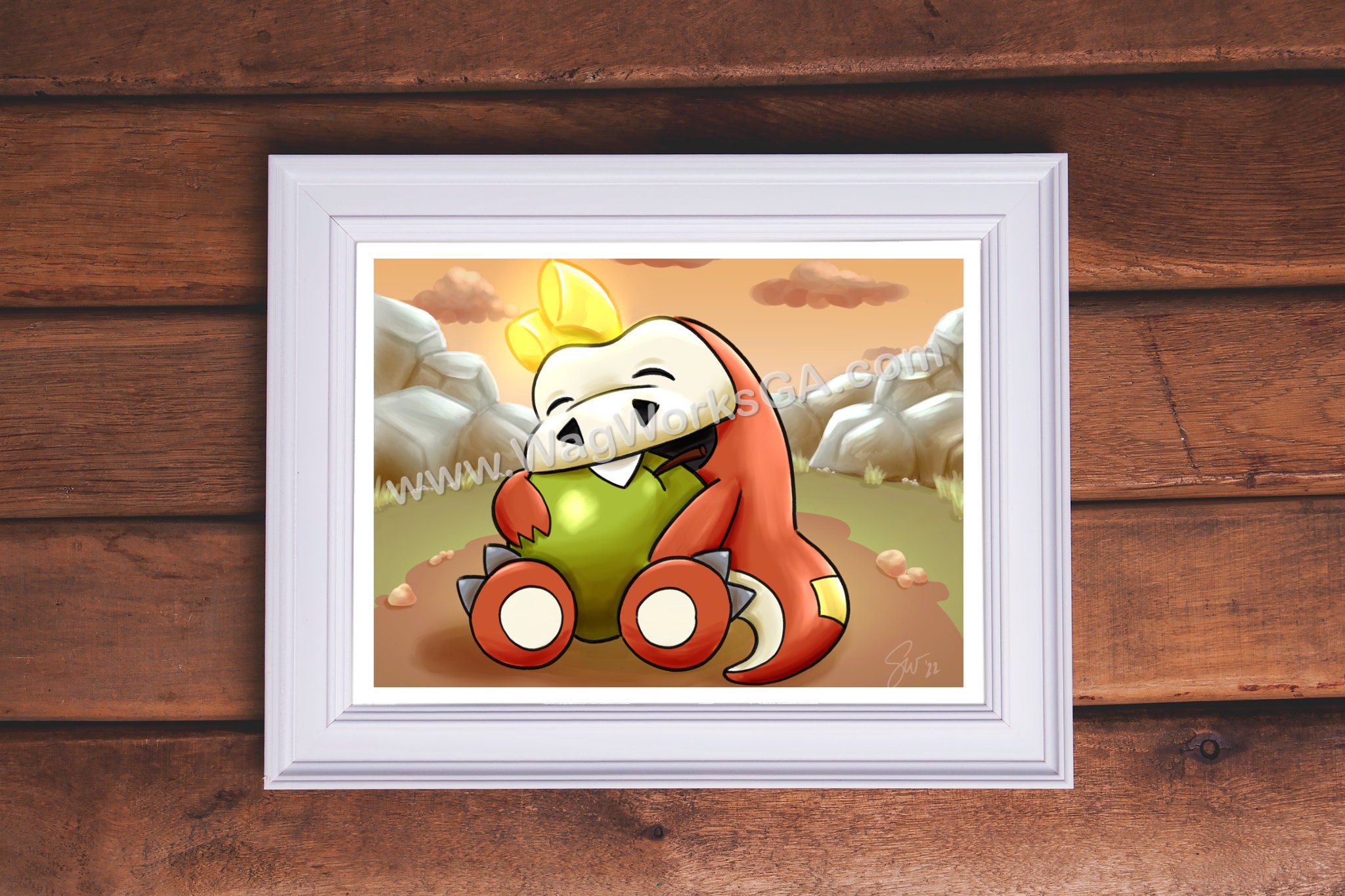 Sleeping Fuecoco Digital Art Download From Pokemon Scarlet and Violet ...