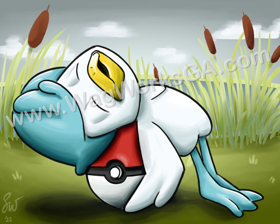 Sleeping Quaxly Digital Art Download From Pokemon Scarlet and Violet - Etsy